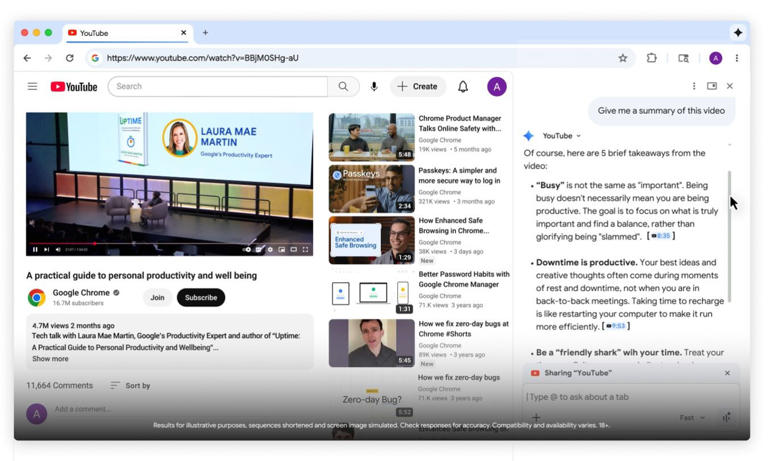Chrome’s Gemini side panel now speaks your language
