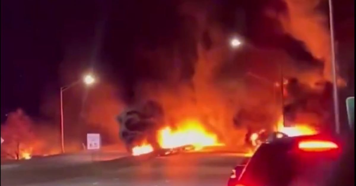 Fuel tanker flips in Newport, Northern Kentucky, crash, sparks massive ...