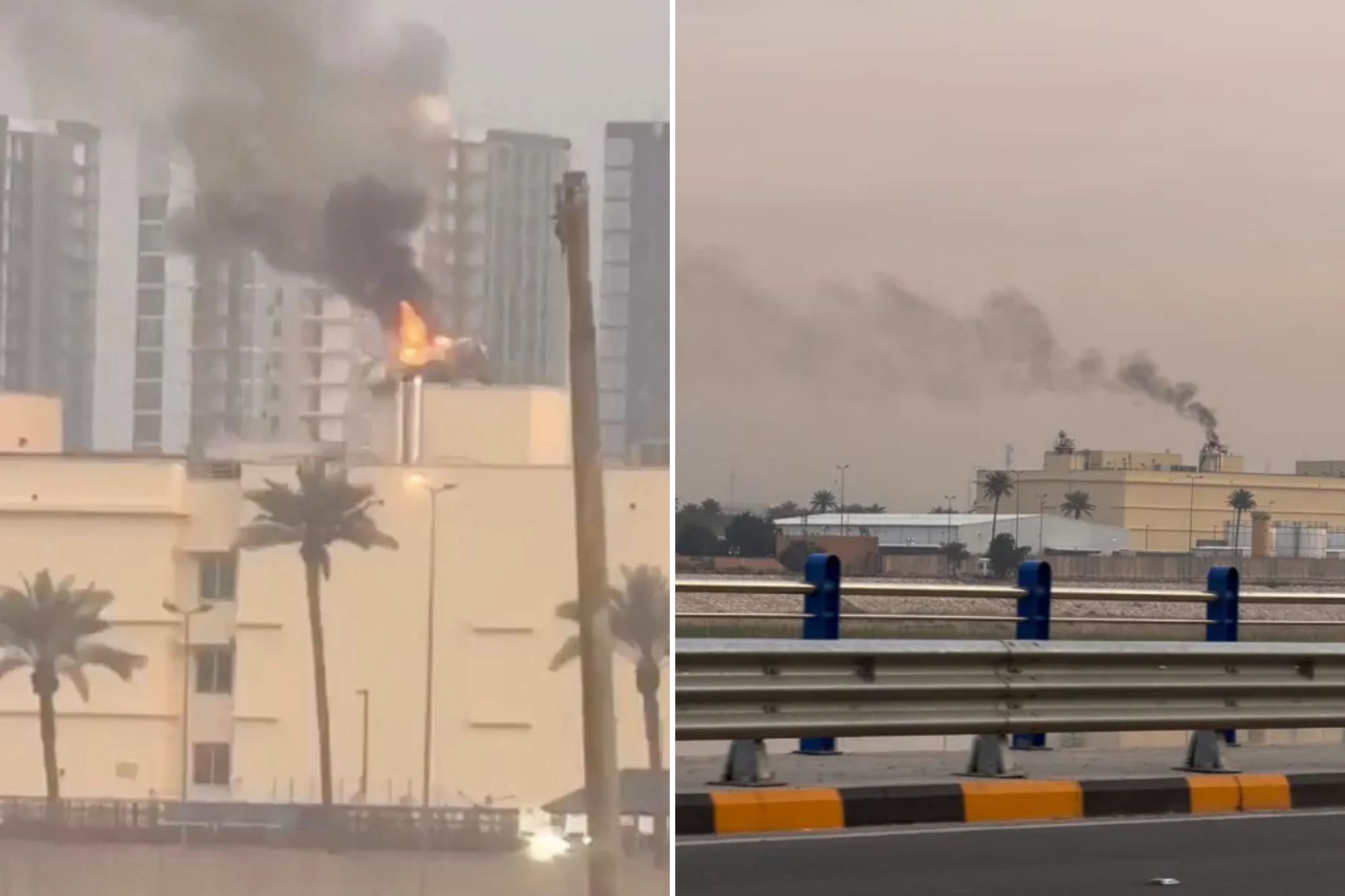 US embassy in Baghdad hit in missile attack — as smoke, fire rise from ...