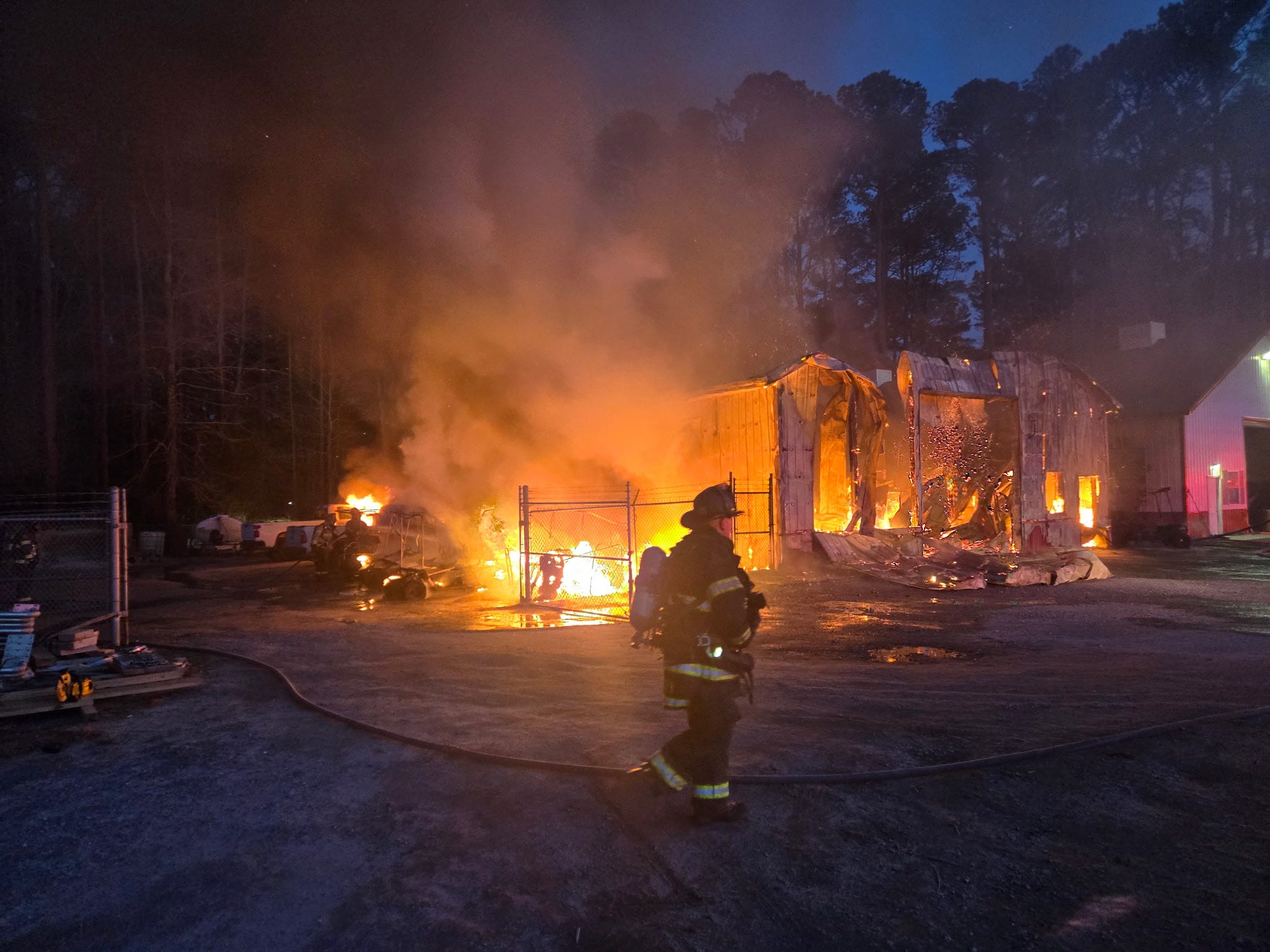 Large fire breaks out at Frontier Town Campground in Berlin