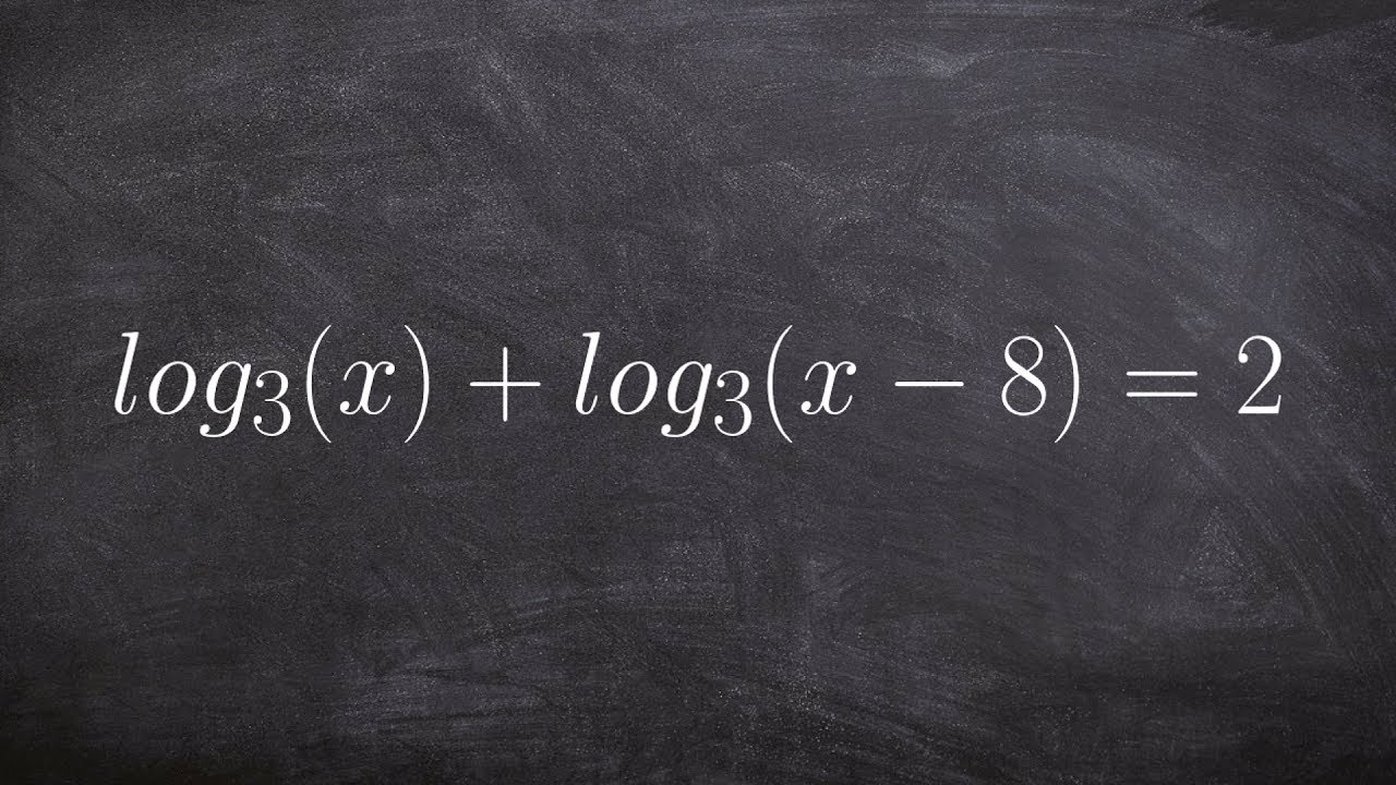 Pre-calculus - Solving a logarithmic equation by using factoring log3(x ...