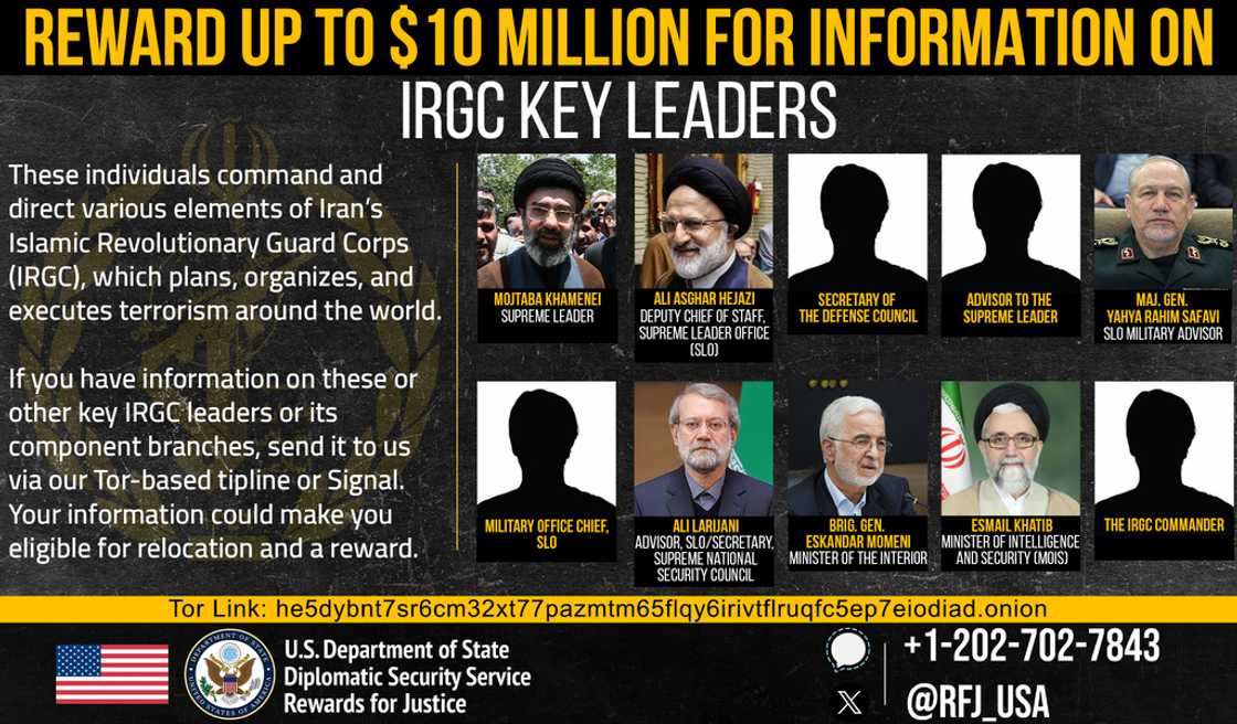 US offers KSh 1.3b reward for information on Iran’s Supreme Leader ...