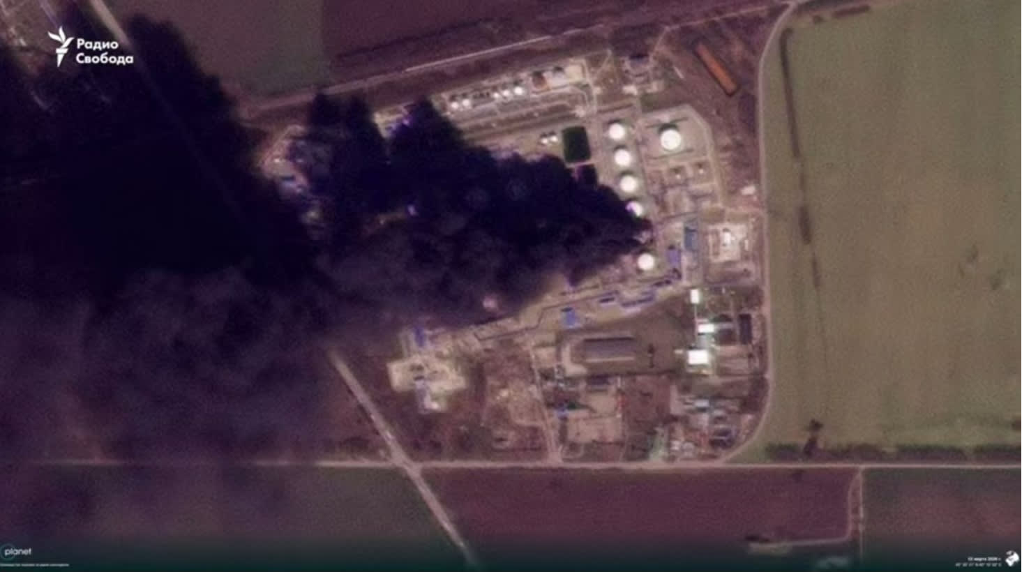 Two fuel tanks destroyed after drone strike on oil depot in Russia's ...