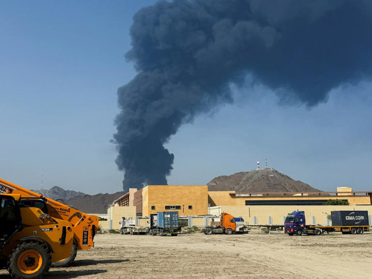 Fire erupts at Port of Fujairah in United Arab Emirates after drone strike