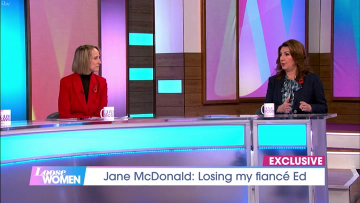 Watch: Jane McDonald gets emotional as she discusses late fiance