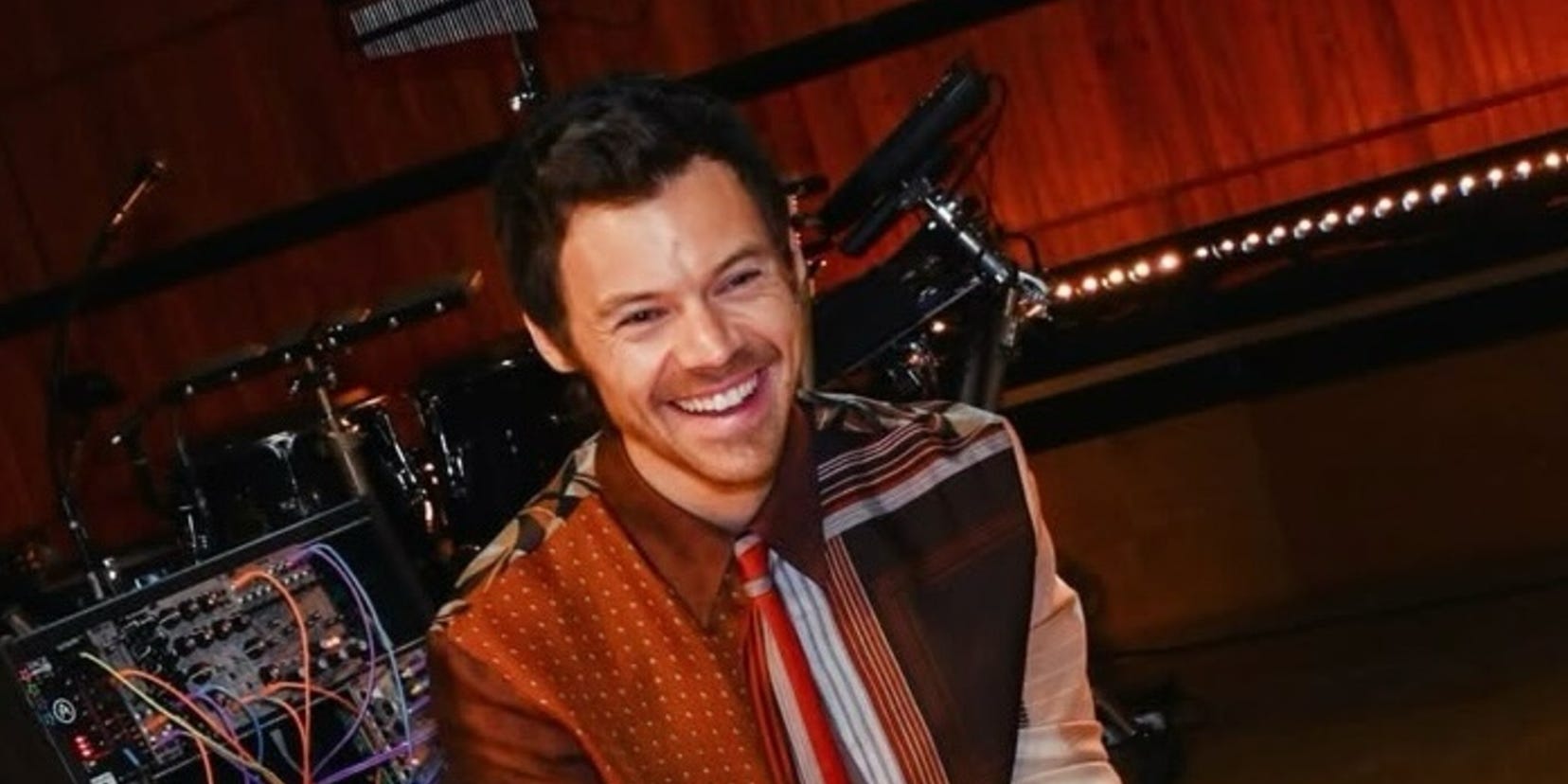 Harry Styles’s reconstructed patchwork shirt is from the fashion girls ...