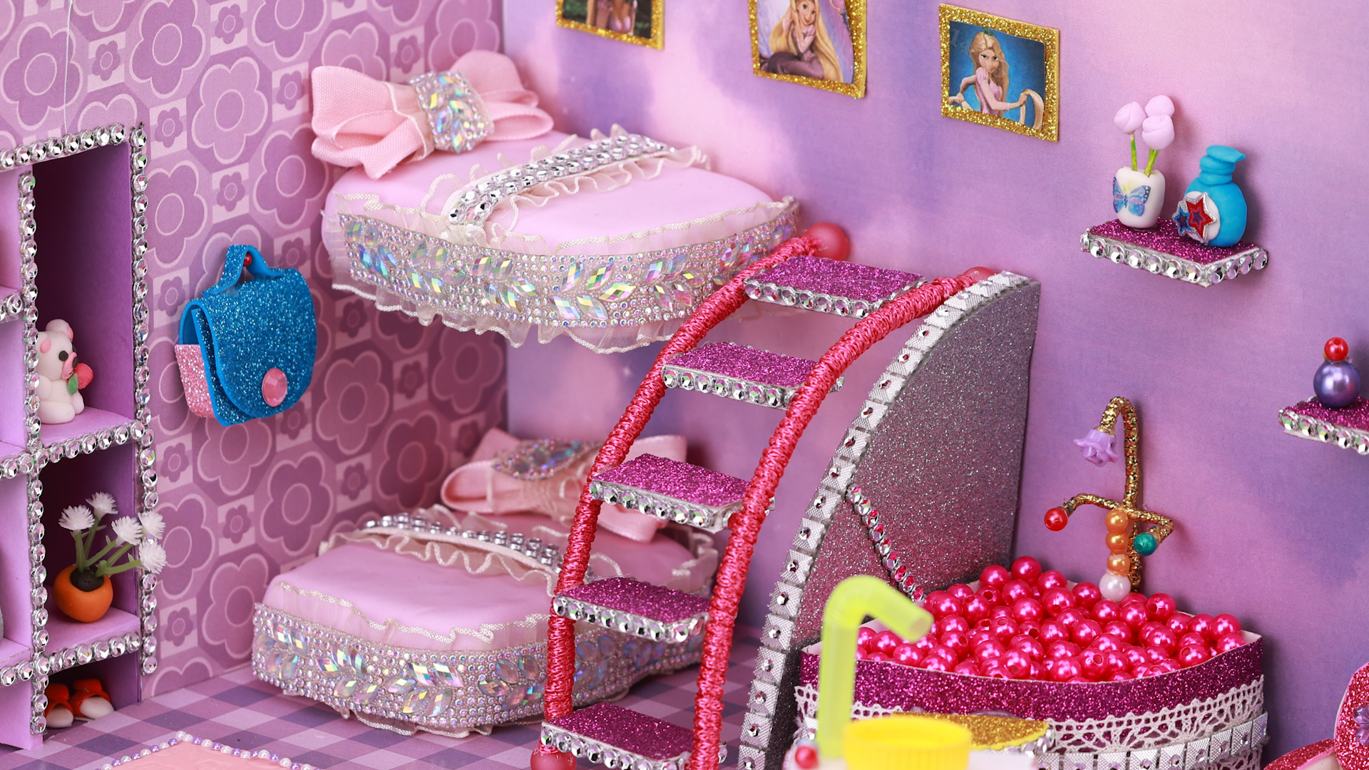 Create Stunning Rhinestone Mini Bedroom