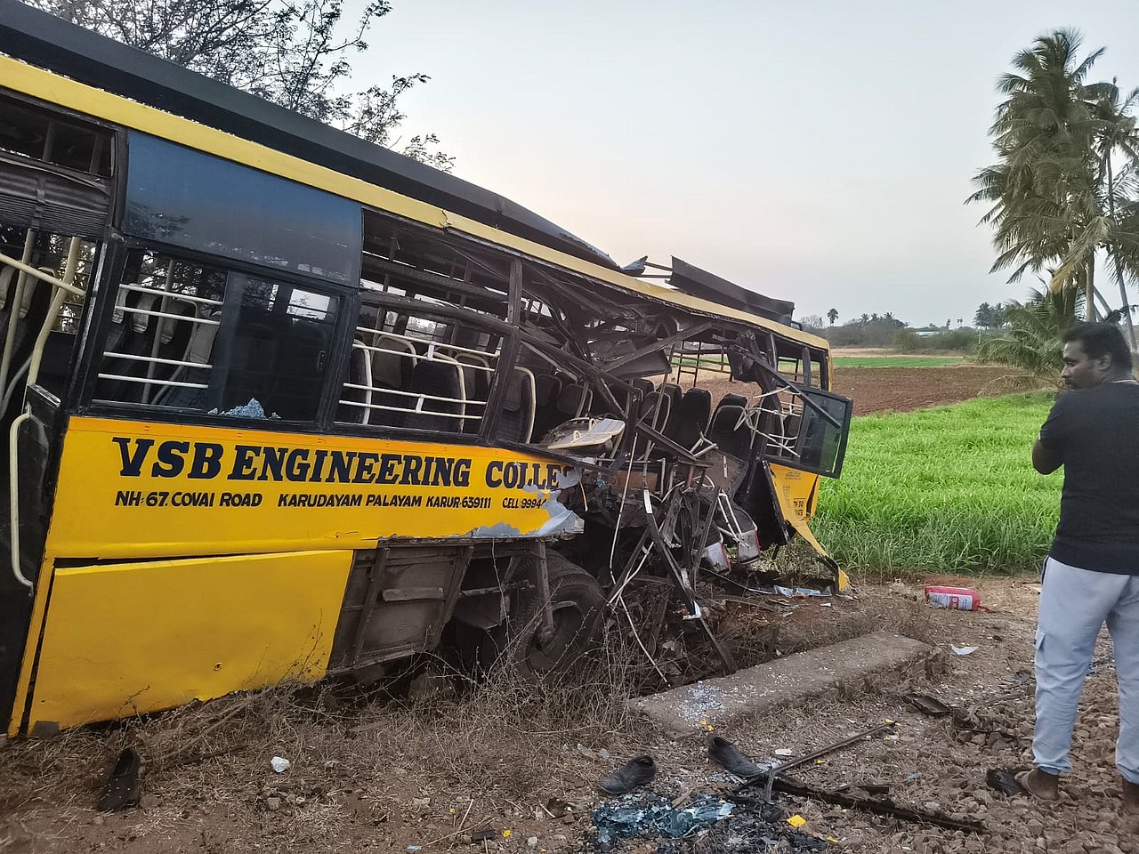 Karur train crash: College bus driver booked