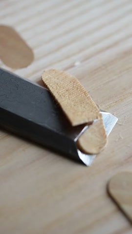 Satisfying flush cut wood joinery with a sharp chisel