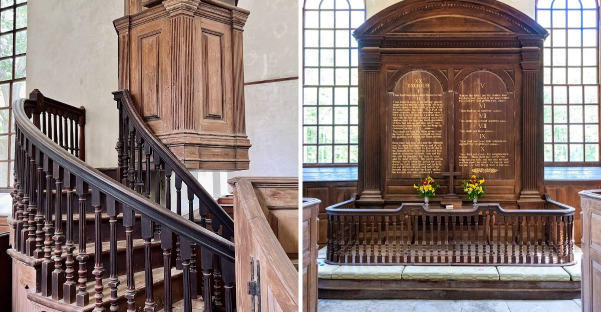 This historic brick church in Virginia dates back to 1735