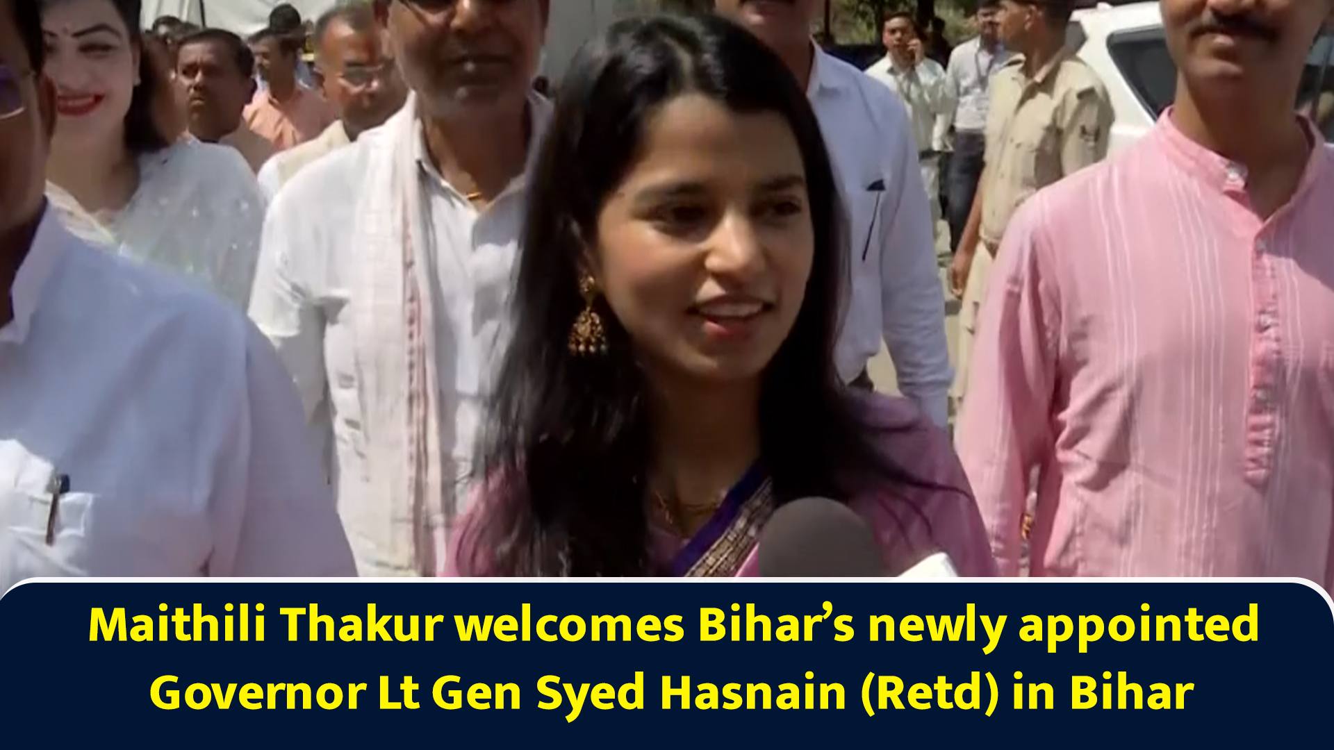 Maithili Thakur welcomes Bihar’s newly appointed Governor Lt Gen Syed ...