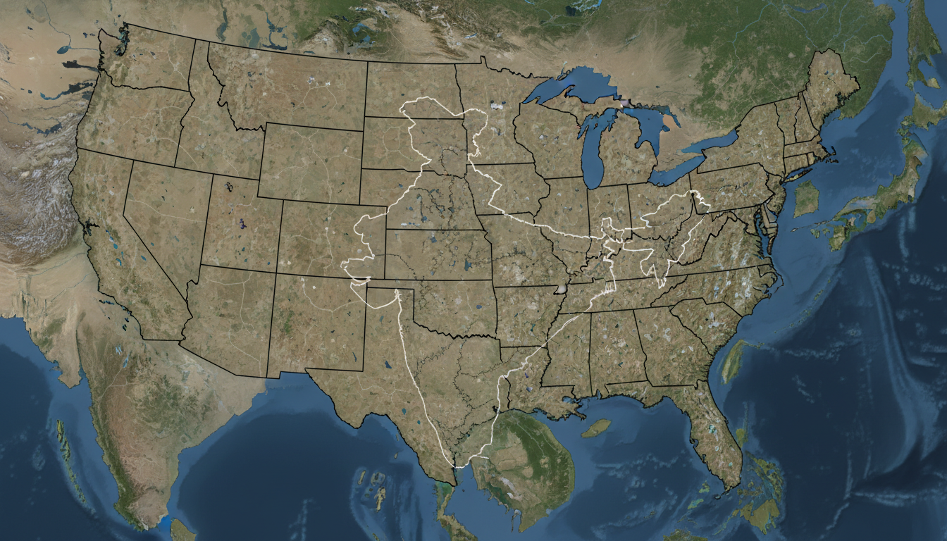5 countries compared to the United States with a real scale perspective