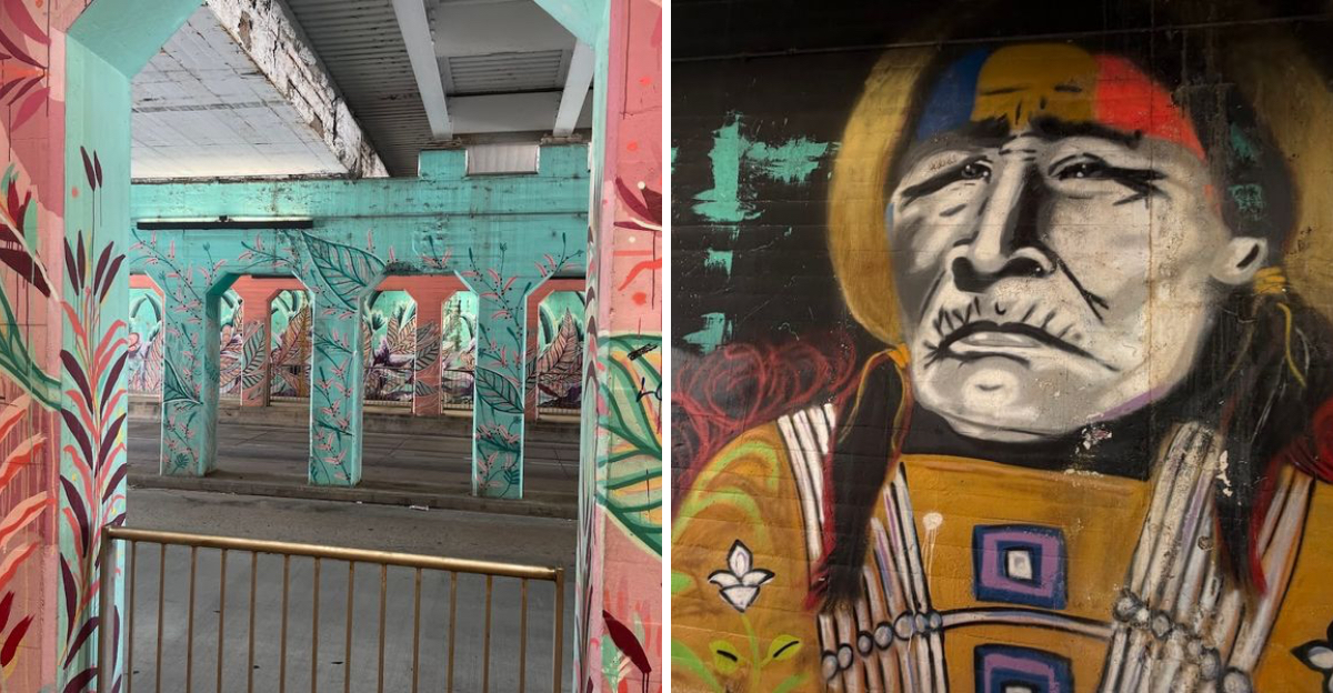 The 10,000-sq-ft mural scavenger hunt hidden under a railroad bridge in ...