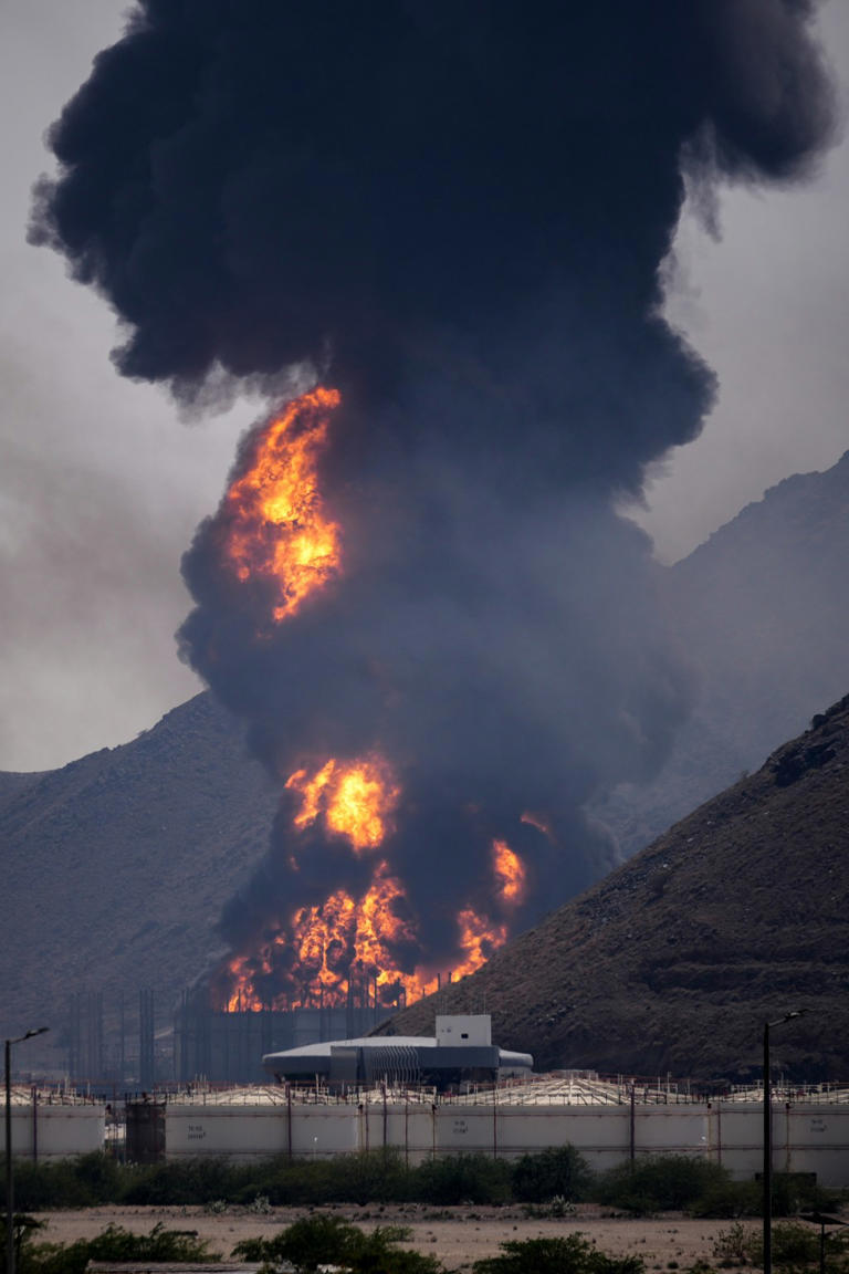 Fire erupts at Port of Fujairah in United Arab Emirates after drone strike