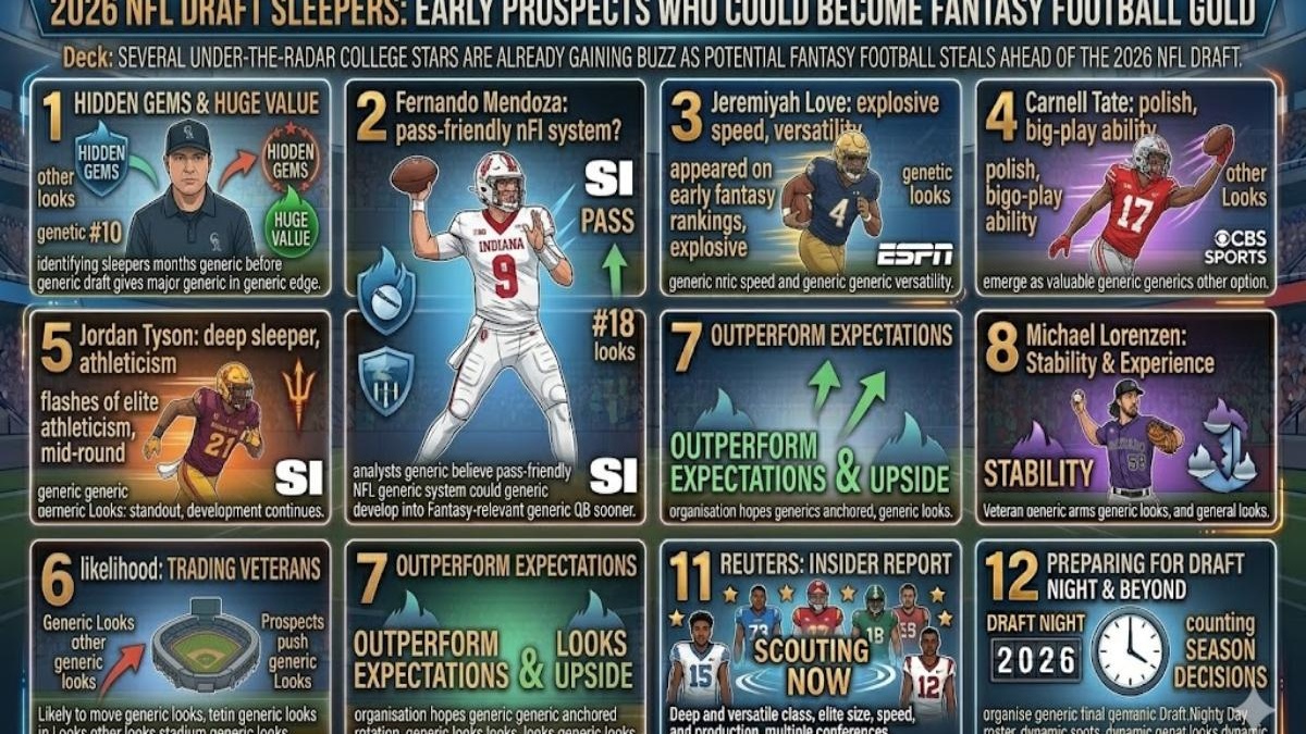 2026 NFL draft sleepers: Early prospects who could become fantasy ...