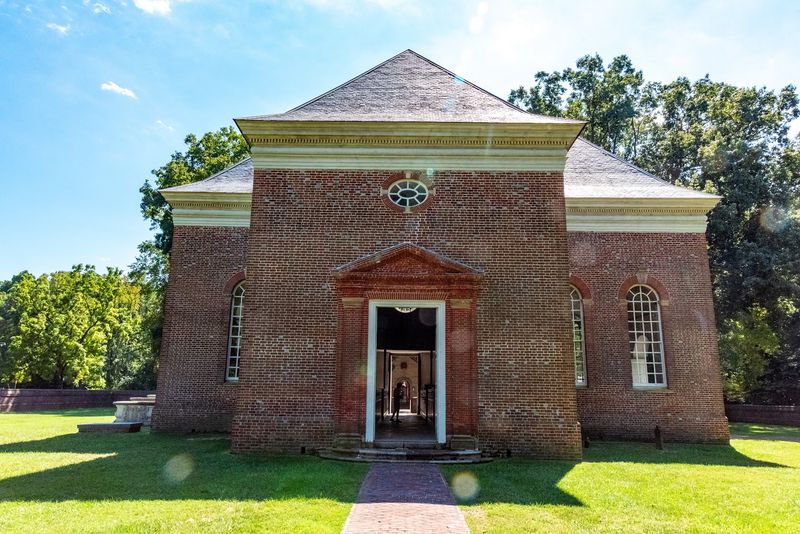 This historic brick church in Virginia dates back to 1735
