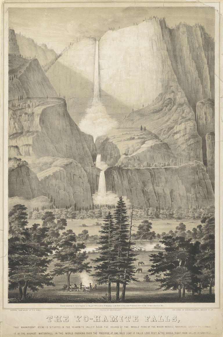 A beautiful 1855 Yosemite lithograph just changed hands