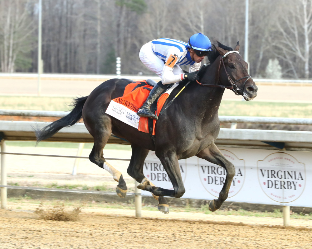 'Very impressive': Incredibolt storms up rail to Virginia Derby triumph