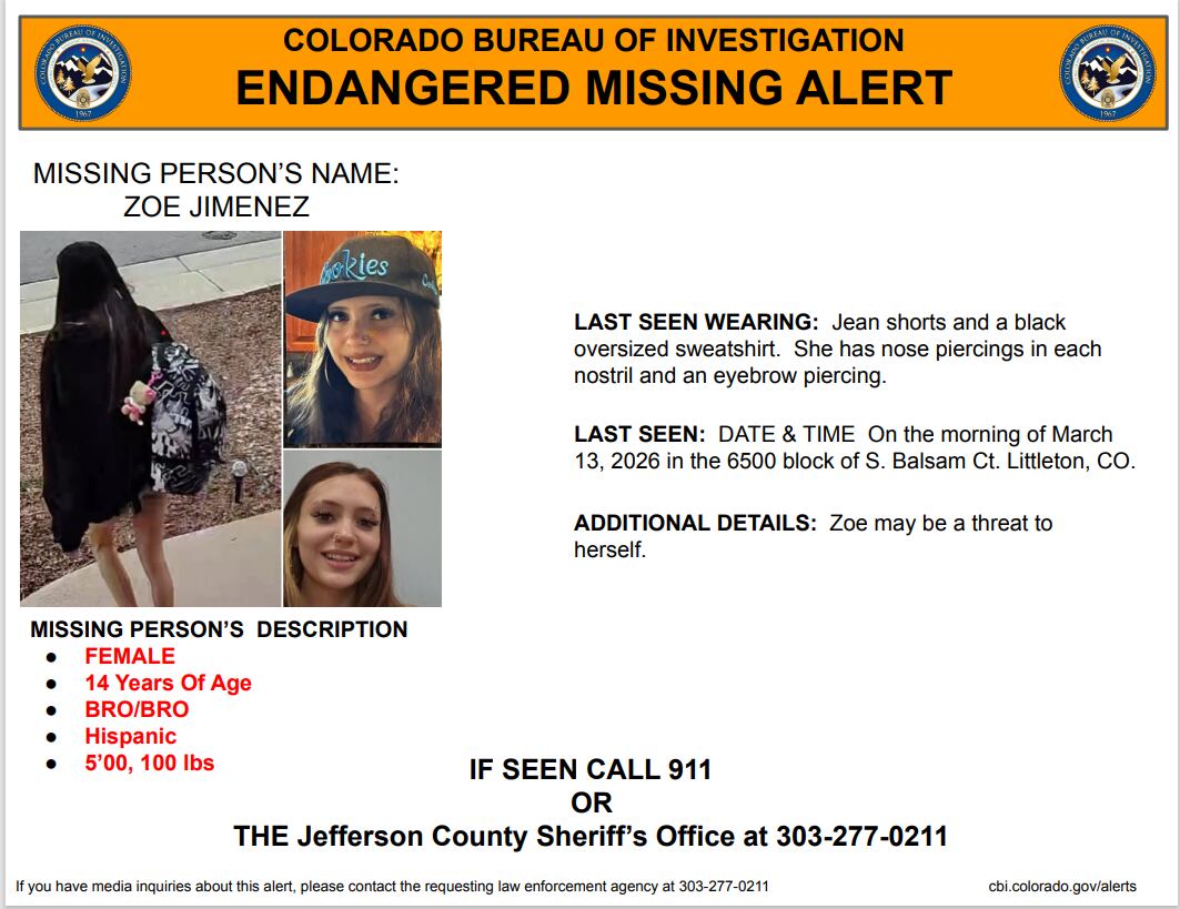 Found: Endangered missing alert issued for Littleton teen