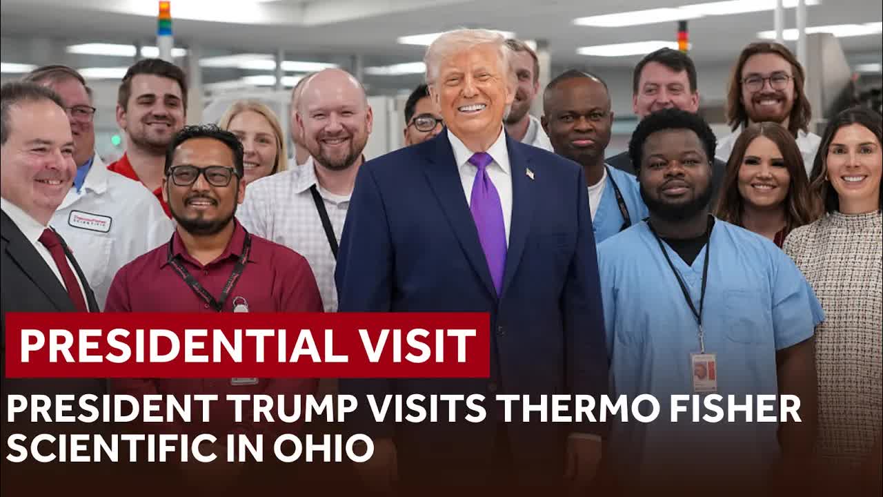 President Trump talks prescription prices, Iran war during Thermo ...