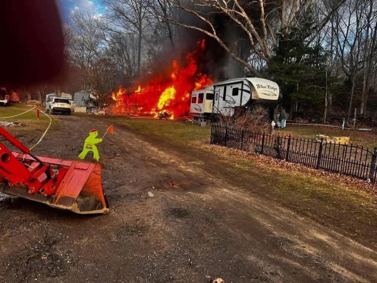 2-alarm fire at East Hampton campground hospitalizes 1, fire chief says