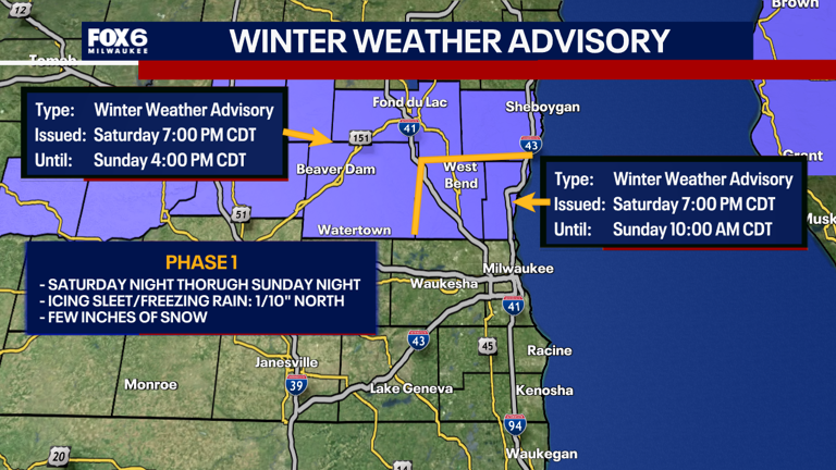 Wisconsin winter storm warnings, weather advisories issued