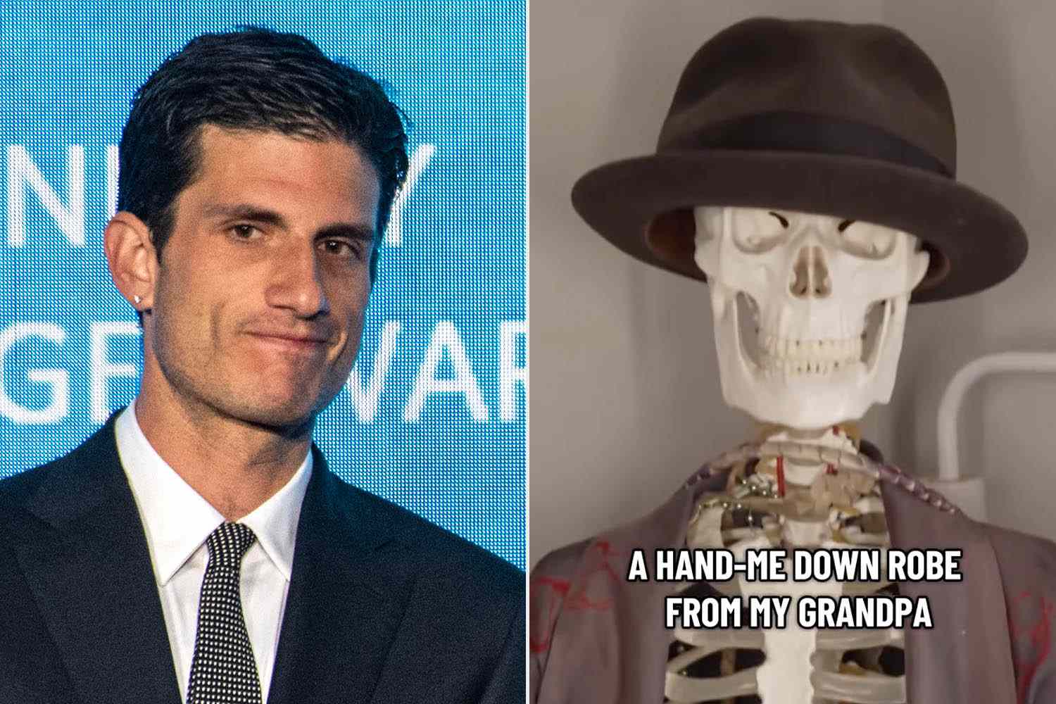 Jack Schlossberg reveals why he has a skeleton wearing his grandfather ...