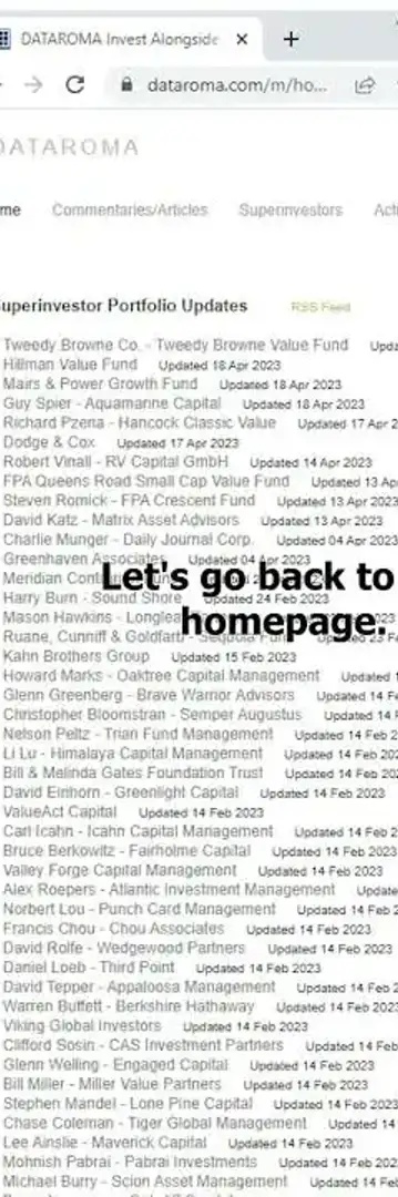3-minute breakdowns: Dataroma: follow superinvestors like Warren ...