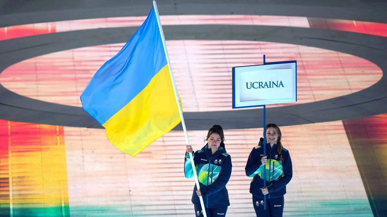 Ukrainian athletes express discontent over Russian flag at Milan ...