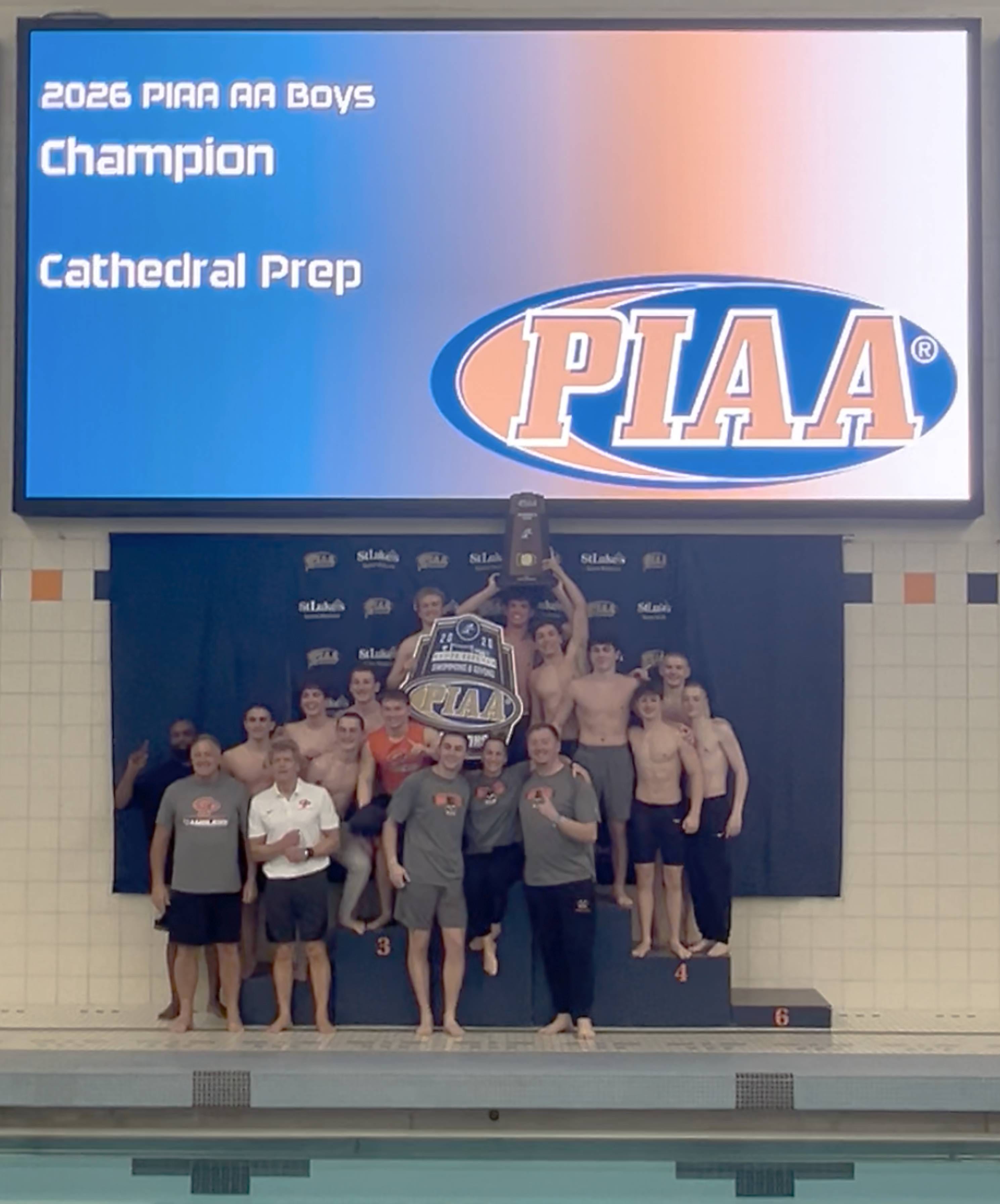 Cathedral Prep boys swimming/diving team wins fourth PIAA championship