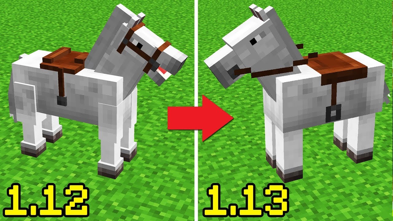 How the Minecraft horse models have changed over time