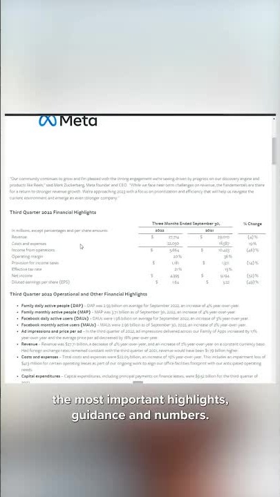 3-minute breakdowns: Company analysis data: Investor relations and ...