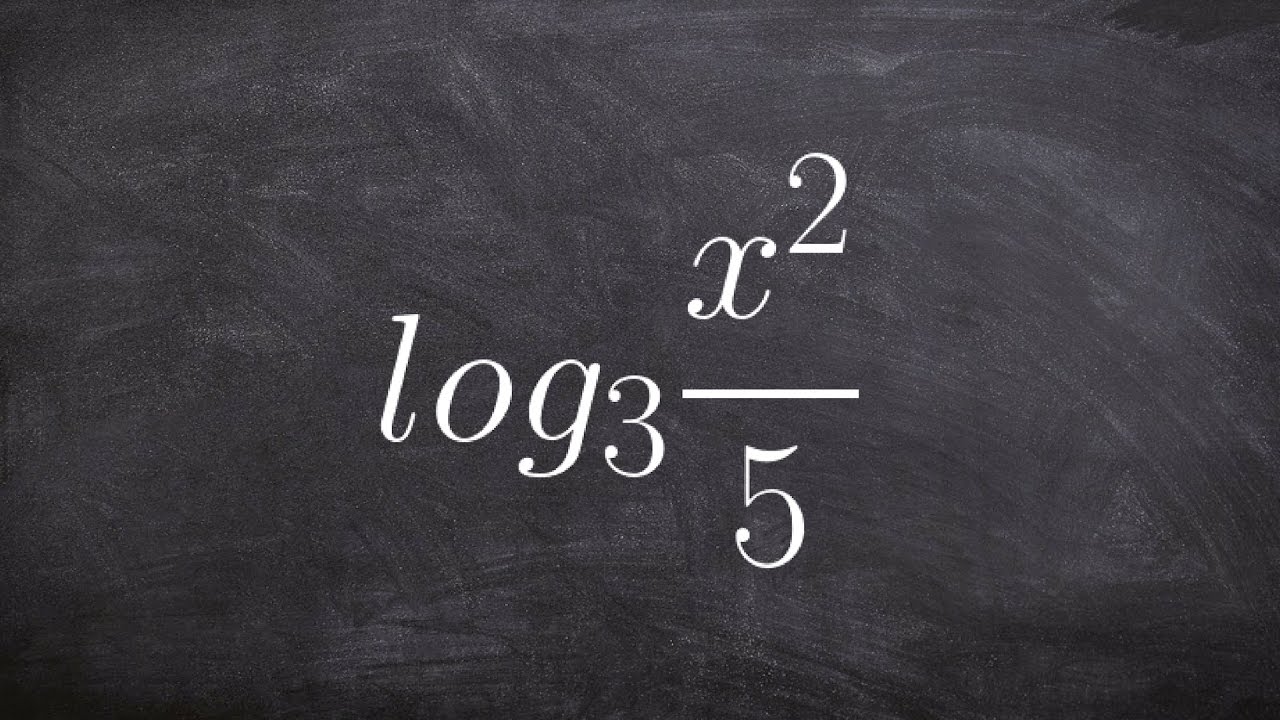 Expanding a logarithmic expression using the properties of logs division