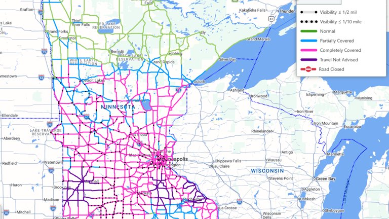 Minnesota winter storm: Blizzard conditions, school closings Monday