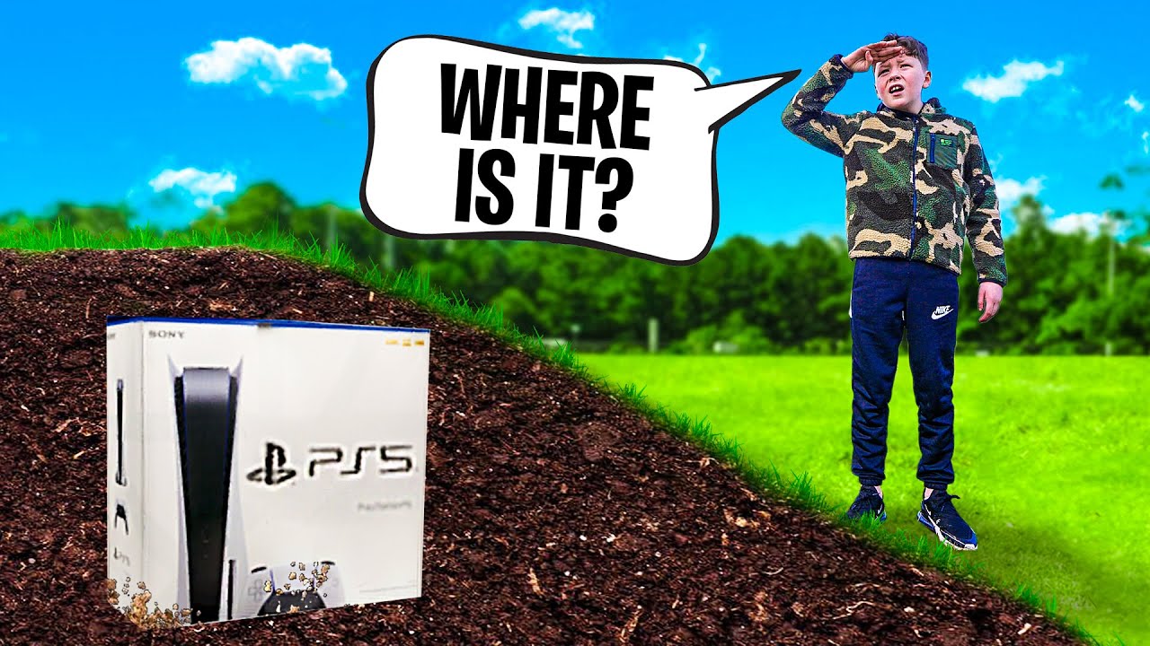 My little brother had to find the hidden PS5