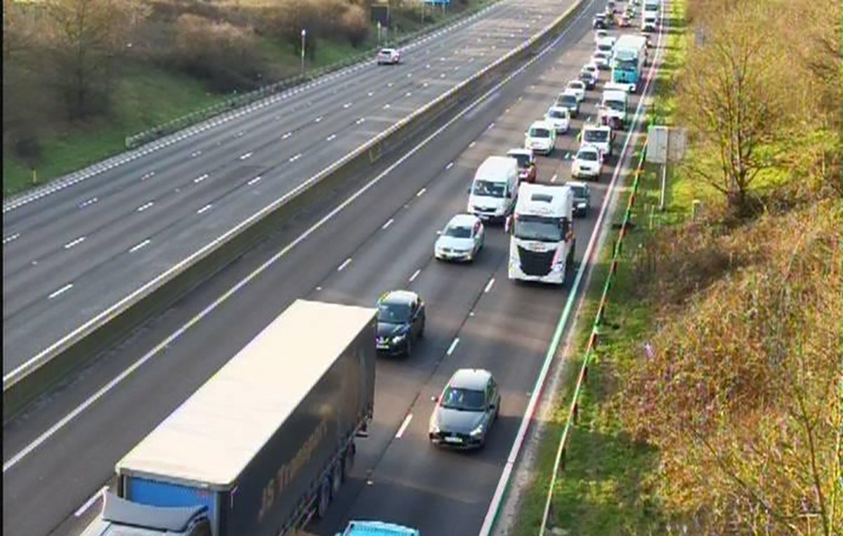 Two car crash forces major M1 motorway to close for several hours
