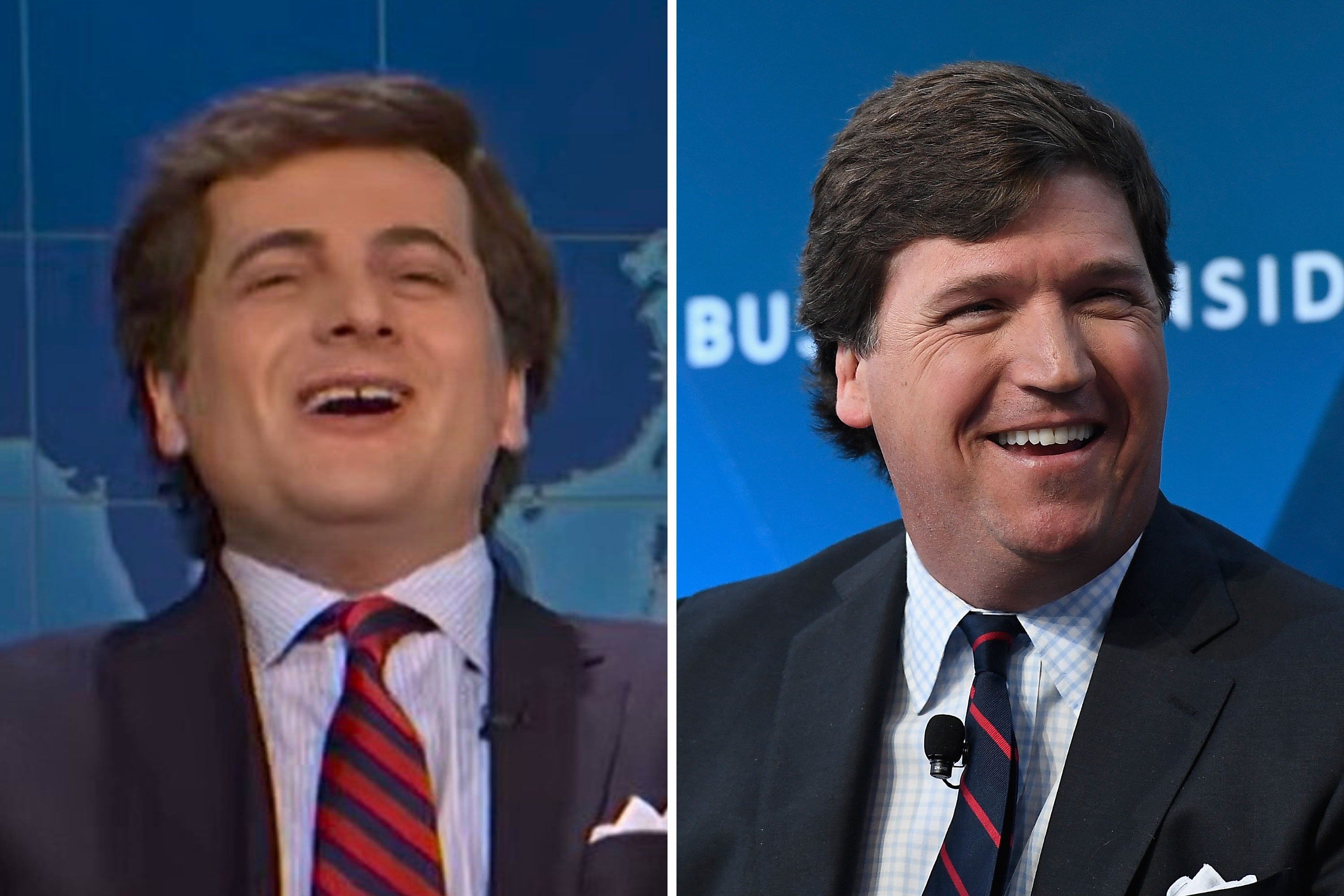 Tucker Carlson laugh roasted by 'SNL' newbie on weekend update