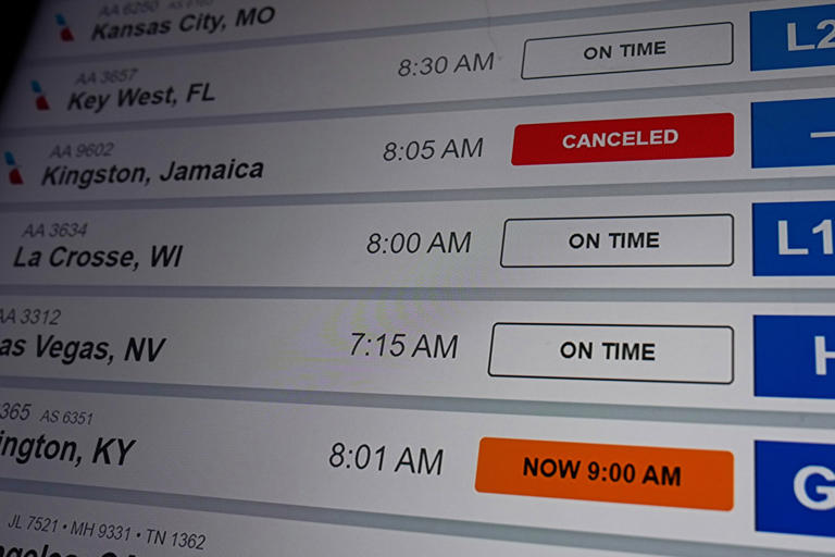 Thousands of flights cancelled, over 10,000 delayed amid severe weather