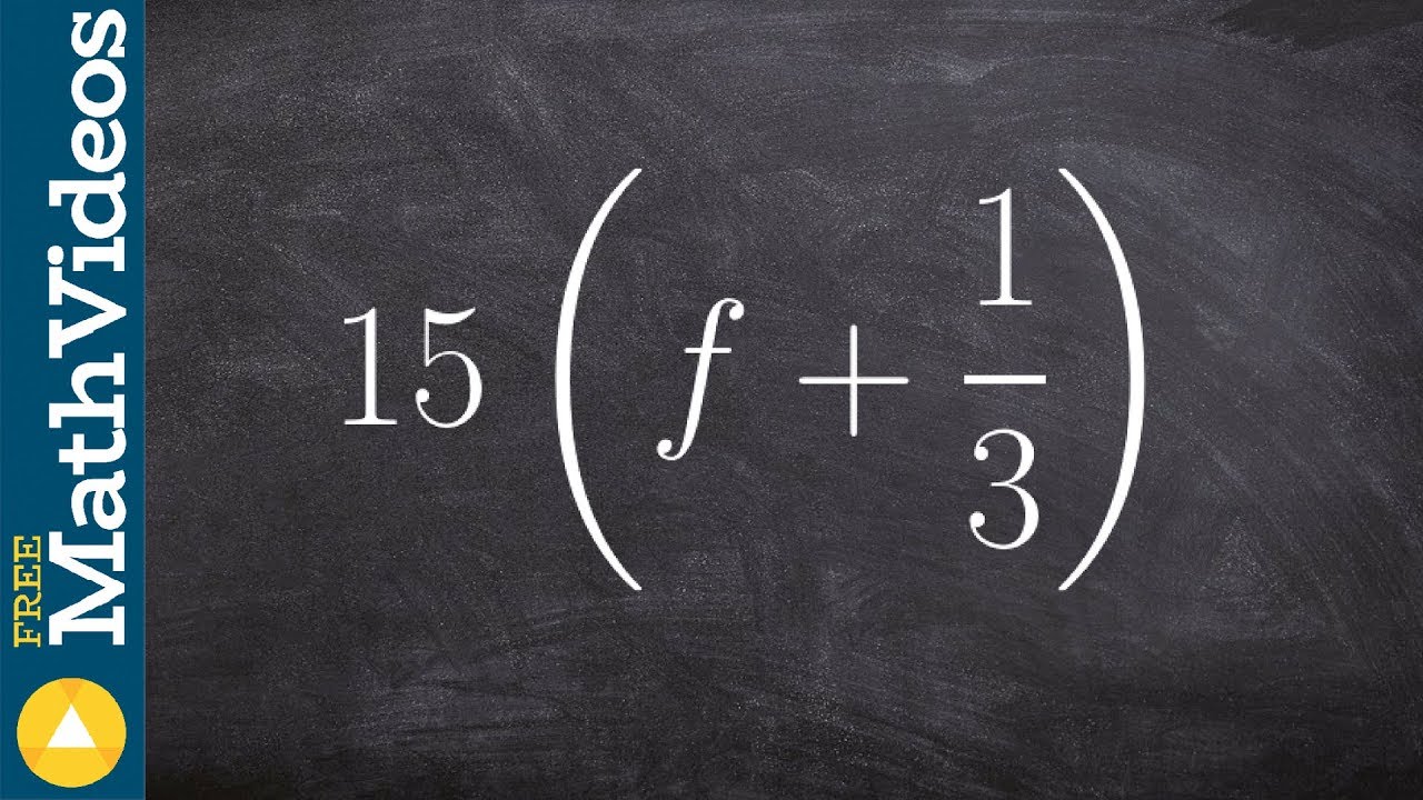 Simplifying an expression using distributive property and a fraction ...