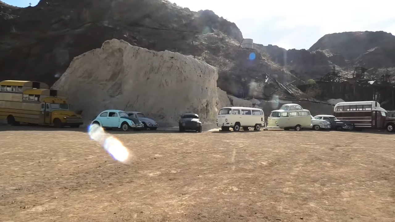 Exploring abandoned cars in Nevada desert