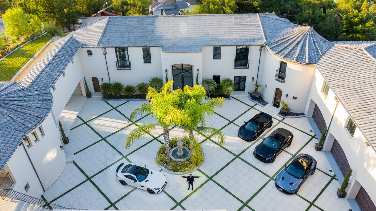 Touring a $10M California mansion showcasing a supercar collection