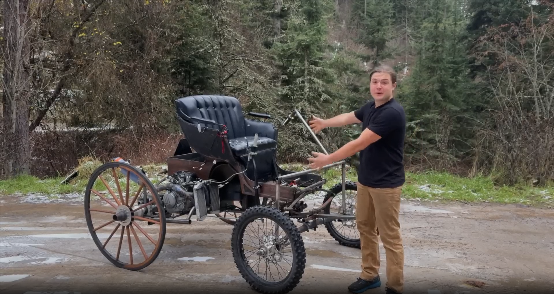 Testing KTM 450 Amish buggy!