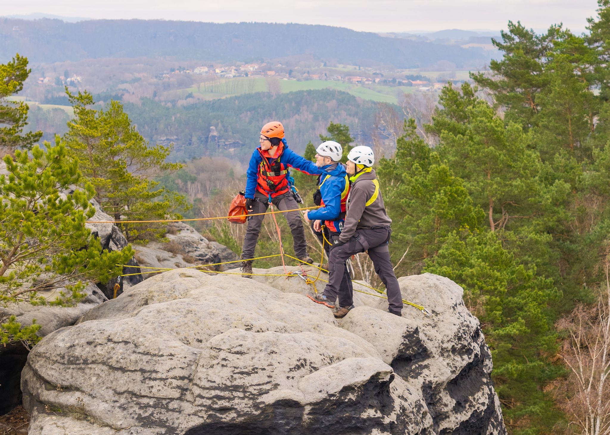 Großübung der Bergwacht – dann stürzt eine Kletterin ab
