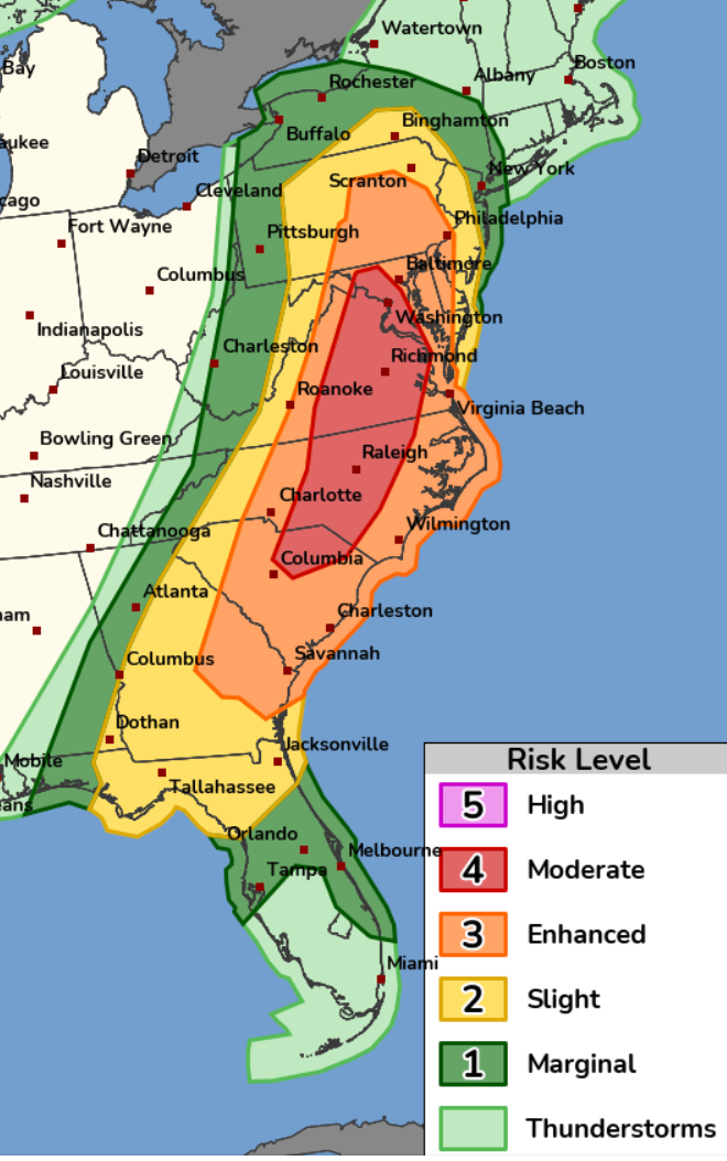What to expect around Petersburg as Virginia faces severe storms