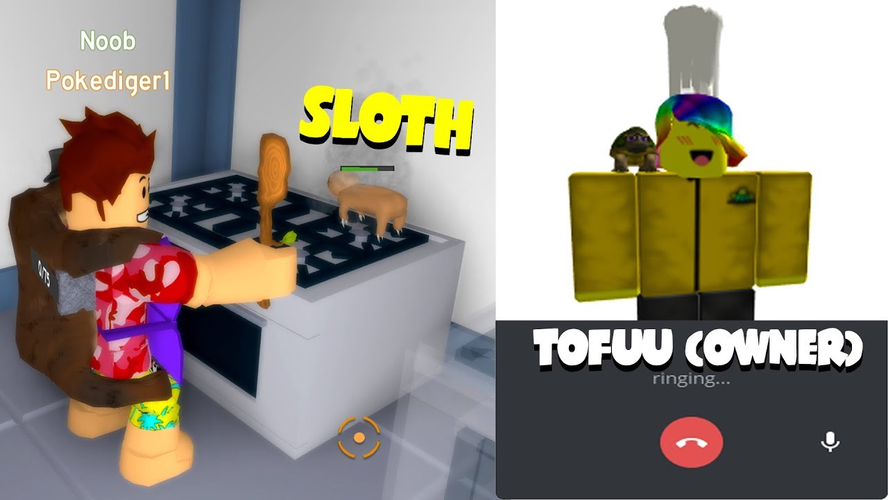 Playing Roblox cooking simulator and calling the real game owner