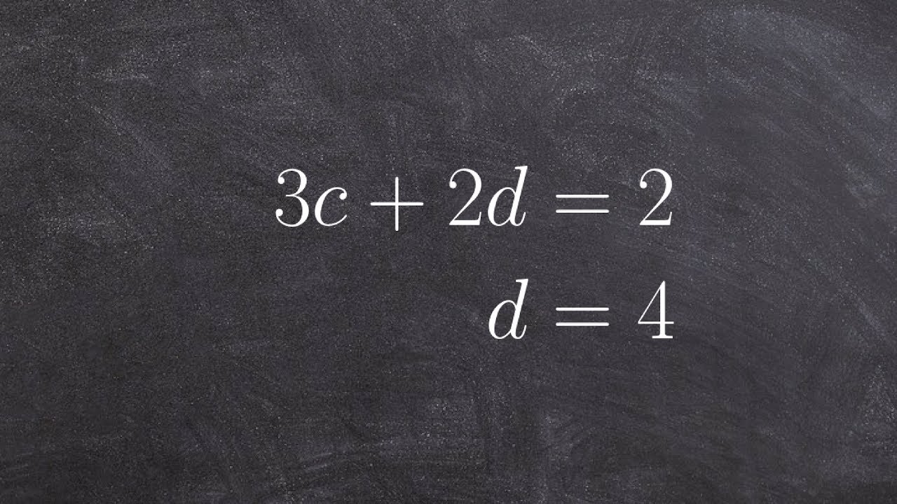 Solve a system of linear equations using substitution