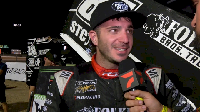 Aaron Reutzel reacts after winning High Limit Las Vegas Saturday finale