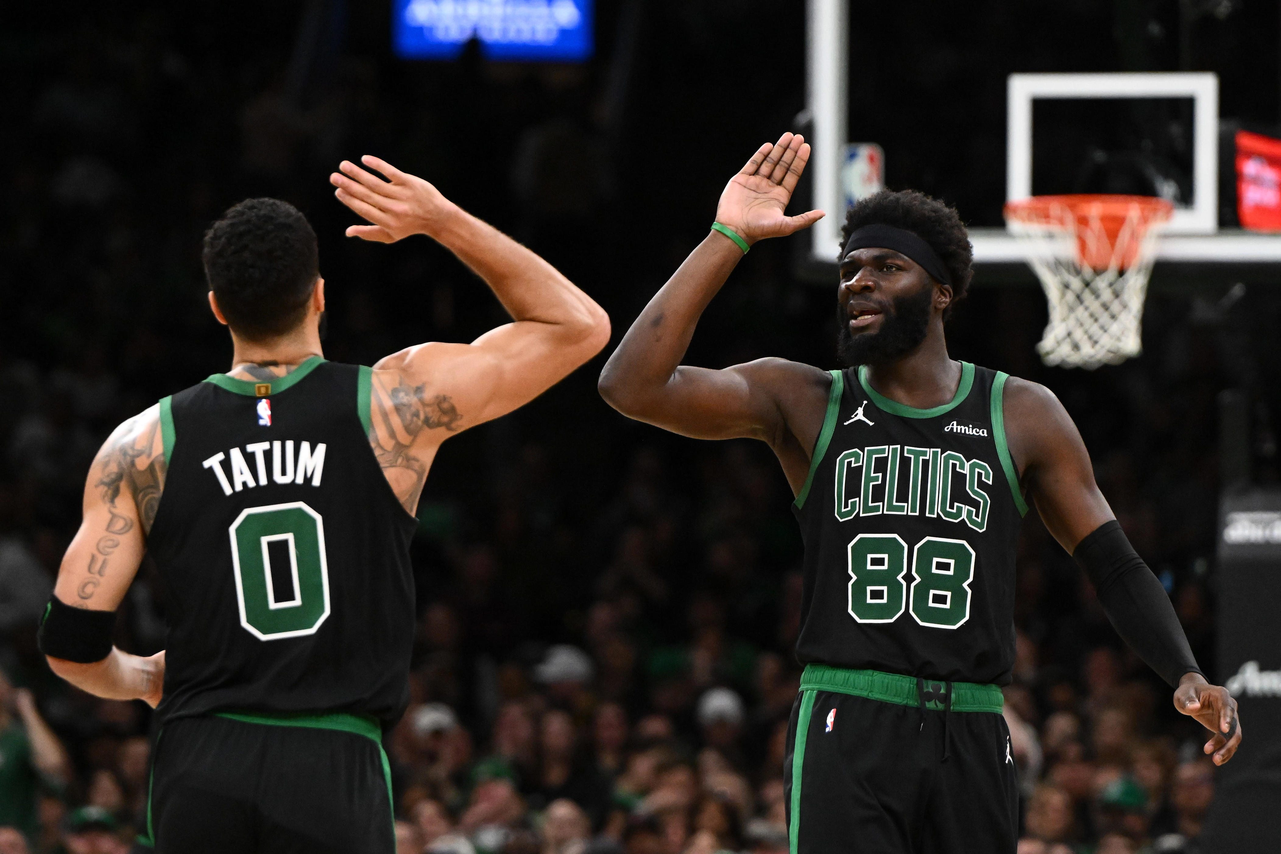 Pick-and-roll connection of Jayson Tatum, Neemias Queta, powers Boston ...