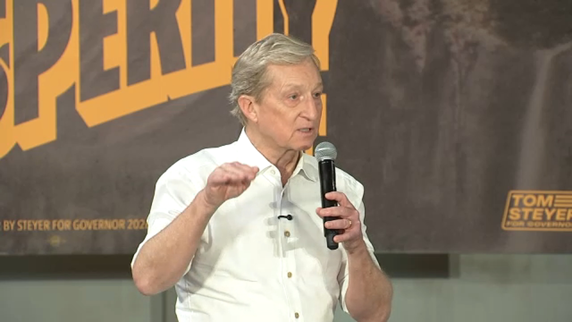 CA governor's race: Democrat Tom Steyer lays out priorities during town ...