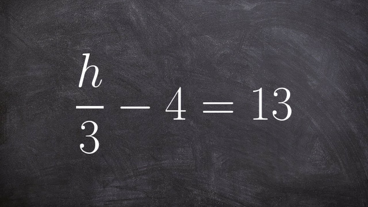 Solving a two-step equation by applying the reverse order of operations
